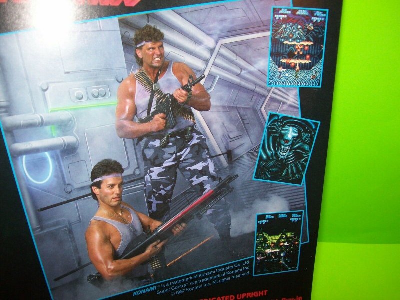 Super Contra Arcade FLYER Original Video Game 1988 Combat Action ...