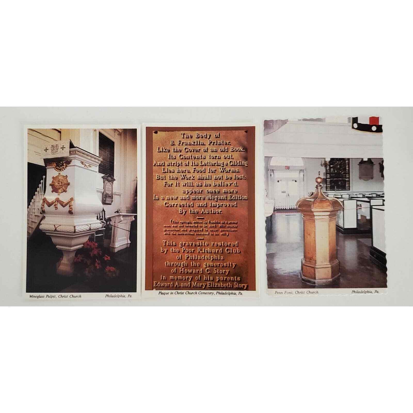 1695 Pulpit Christ Church Philadelphia PA Cemetery Plaque Penn Font ...