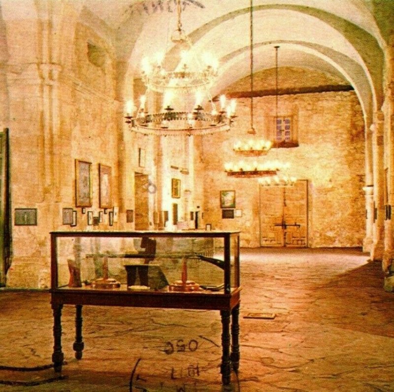 San Antonio Texas TX The Alamo Interior (not basement) Vtg Chrome ...