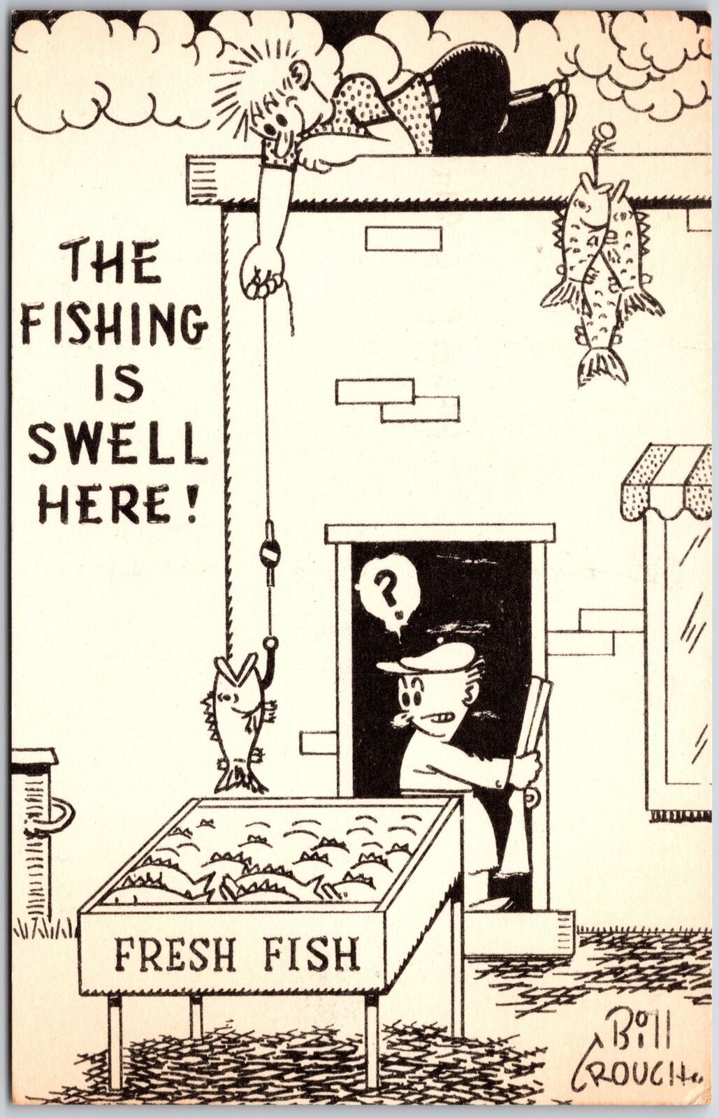 Stealing Fish Guard Terror Face Catching Easy Swell Fishing Comic Card ...