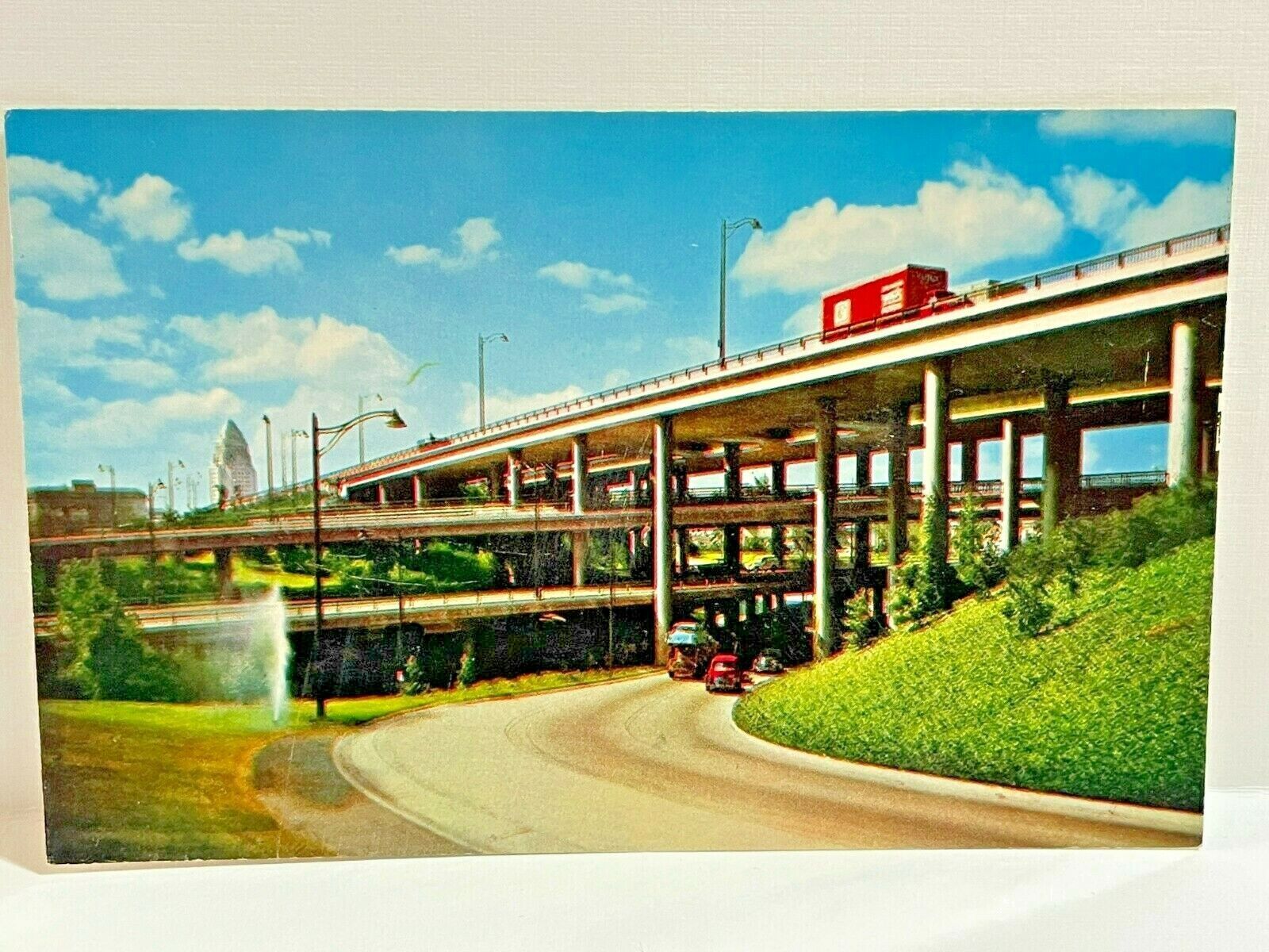Vintage Postcard Los Angeles Civic Center Freeway Arroyo Seco ...