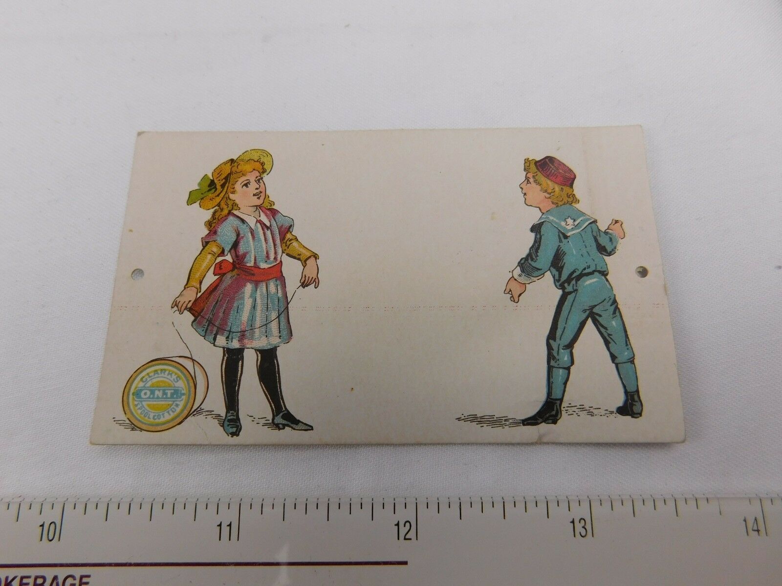 1870's-80's ONT Clark's Thread Spinning Paper Toy Jump Rope Victorian ...