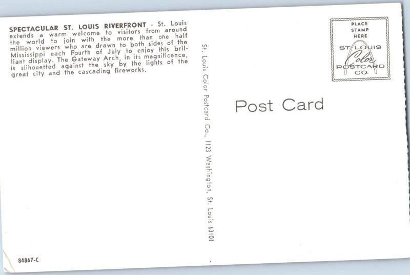 St Louis Riverfront and the Gateway Arch Missouri Postcard | United ...