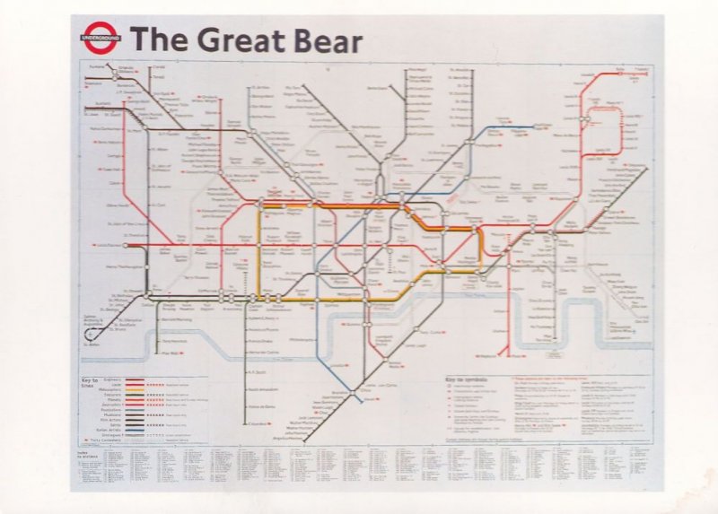 The Great Bear London Tube Map Tate Gallery 1196 Prize Postcard ...
