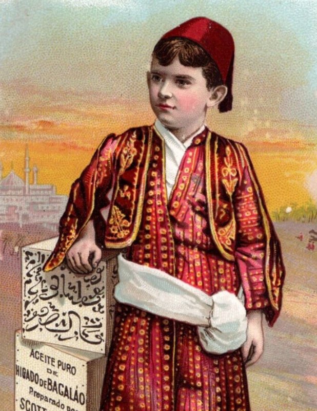 1889 Scott's Emulsion Quack Medicine Scott & Bowne "The Little Turk ...