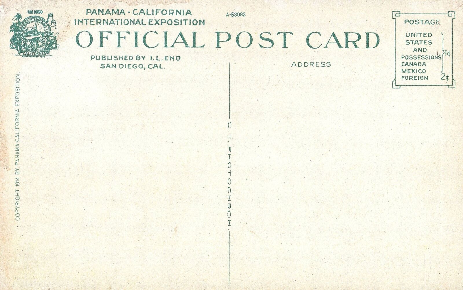 Vintage Postcard View of the Prado From West Gate Panama California ...