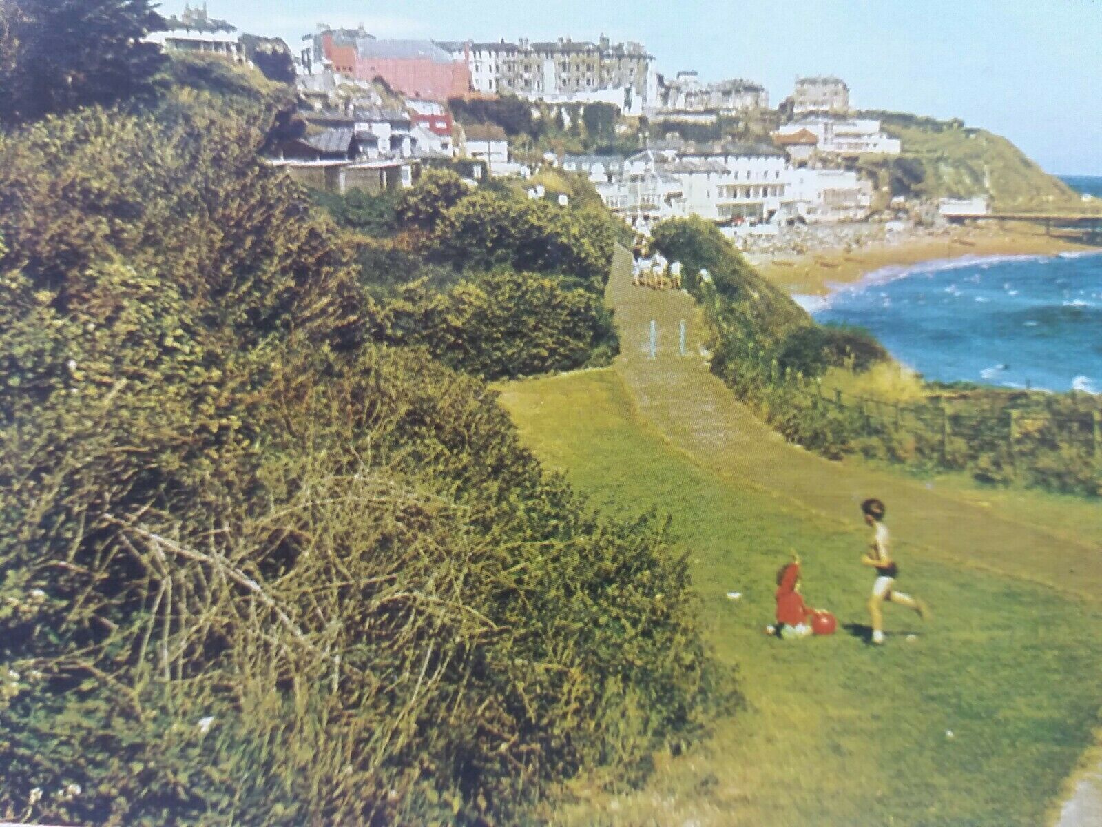 Vintage Postcard Children Playing on the Western Cliffs Ventnor Isle of ...