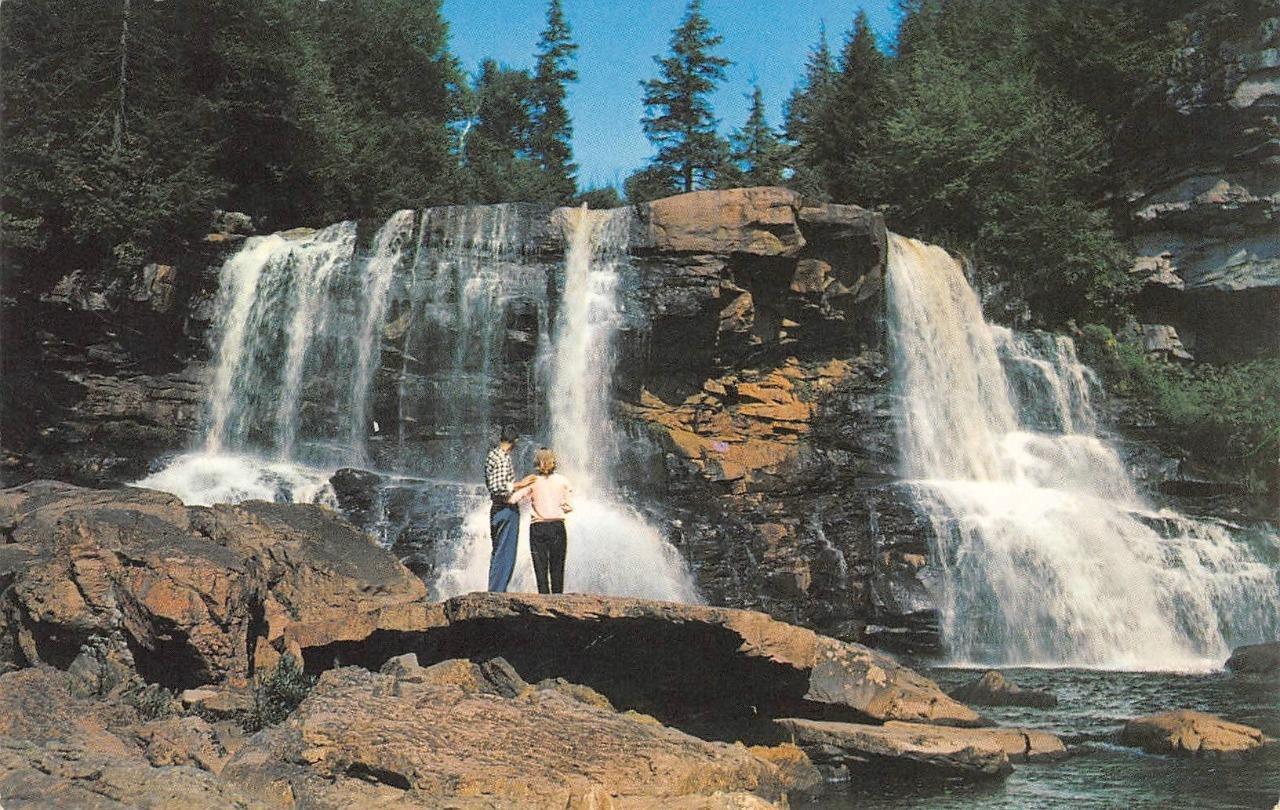 BLACKWATER FALLS STATE PARK Davis, West Virginia Waterfall '50s Vintage ...