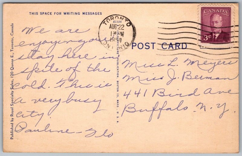 Vtg Toronto Ontario Canada General Hospital 1950s View Linen Old ...