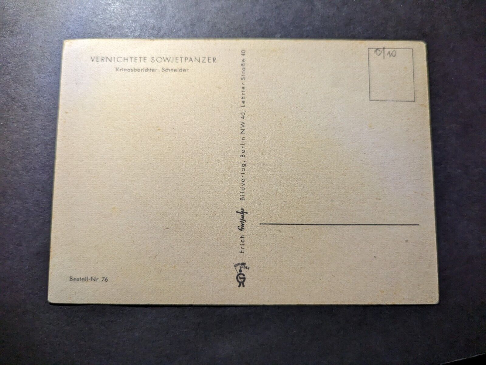 Mint Germany Military Panzer Tank Postcard Destroyed Soviet Russian ...