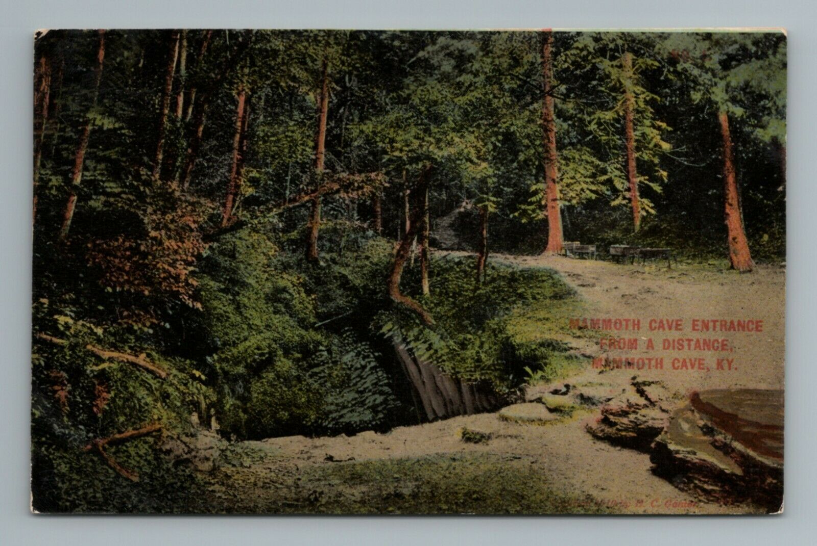 Mammoth Cave Entrance from a Distance, Mammoth Cave, Kentucky Postcard ...