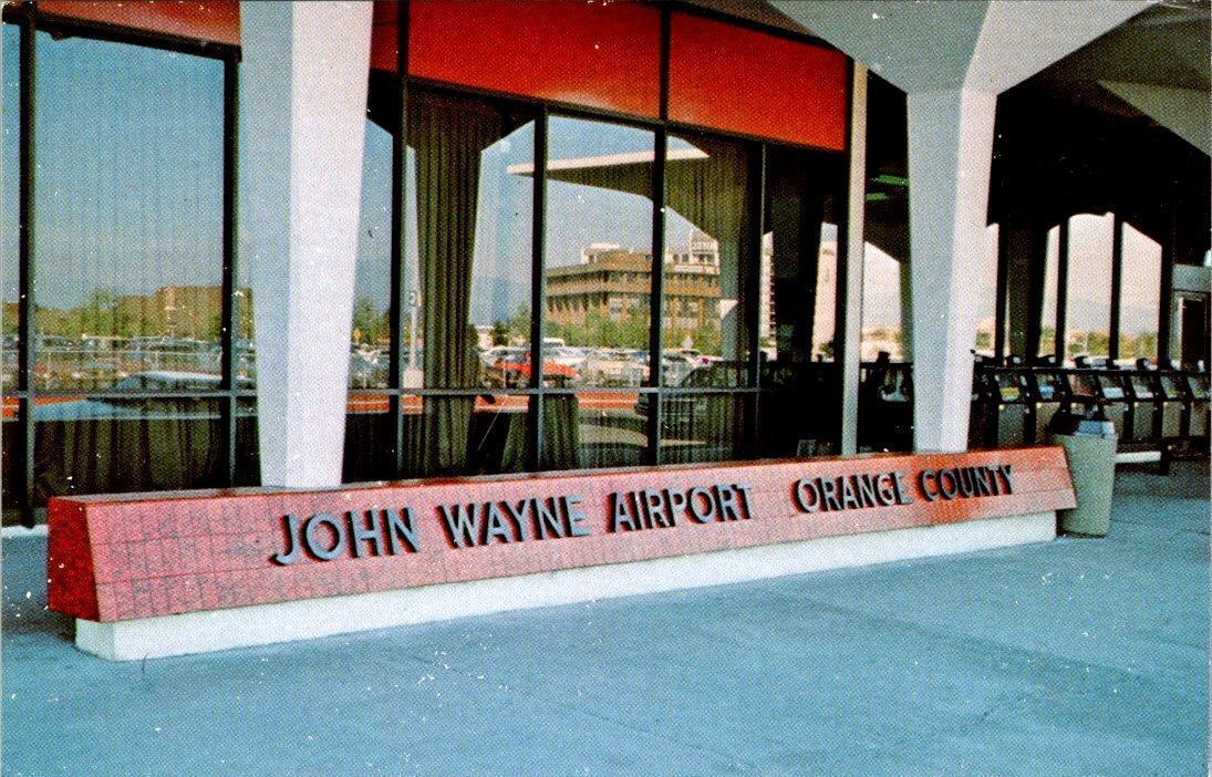 CA, California JOHN WAYNE AIRPORT SIGN Orange County VINTAGE Aviation ...
