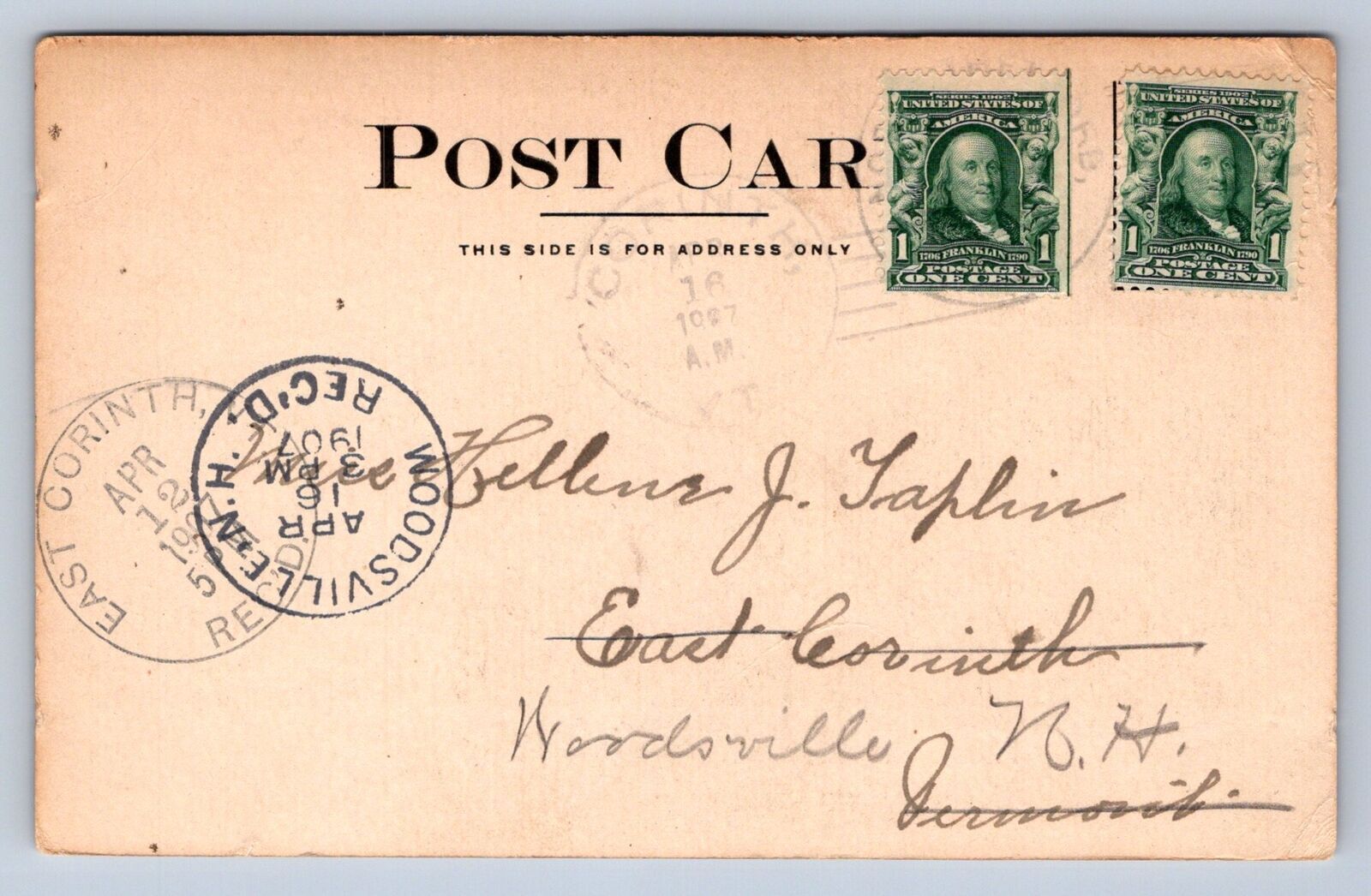 J88/ North Thetford Vermont Postcard c1910 B&M Railroad Depot 438 ...