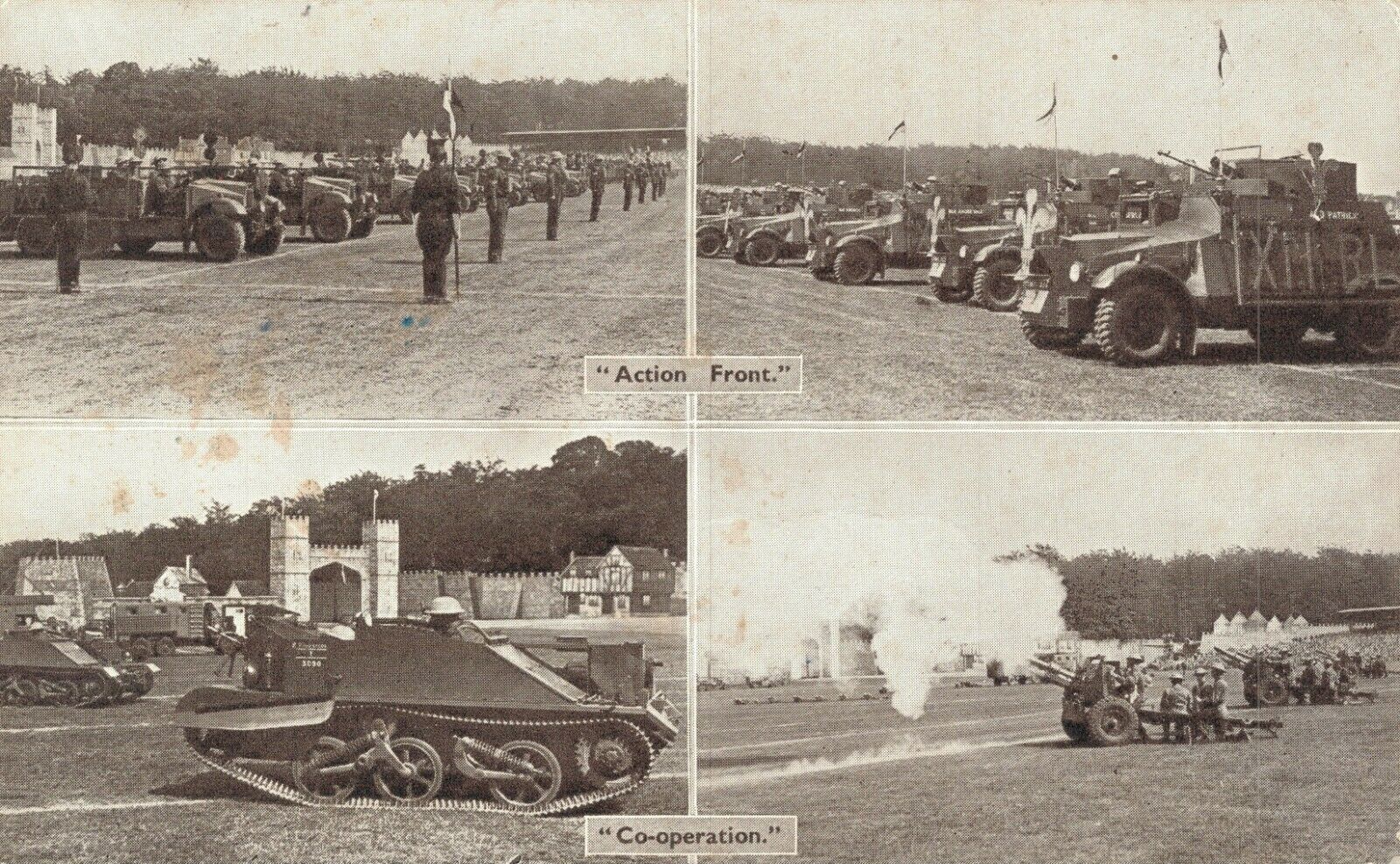 Military Multi View Action Front Cooperation World War 1 Vintage ...