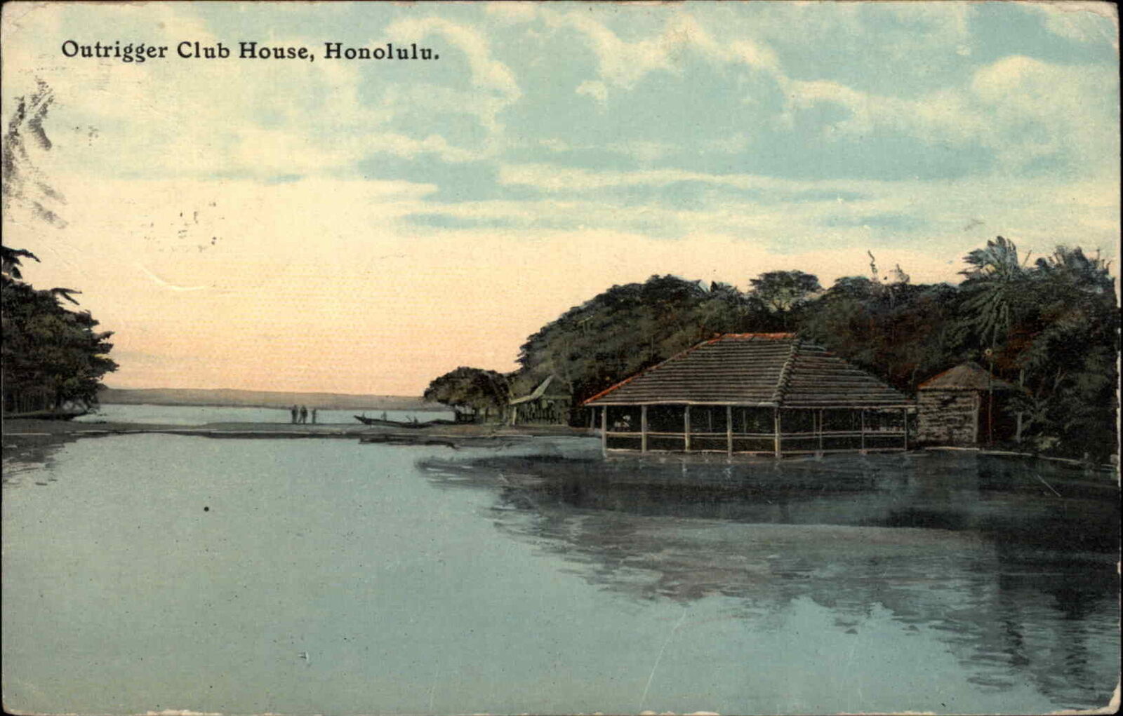Honolulu Hawaii HI Outrigger Club House c1900s-20s Postcard | United ...