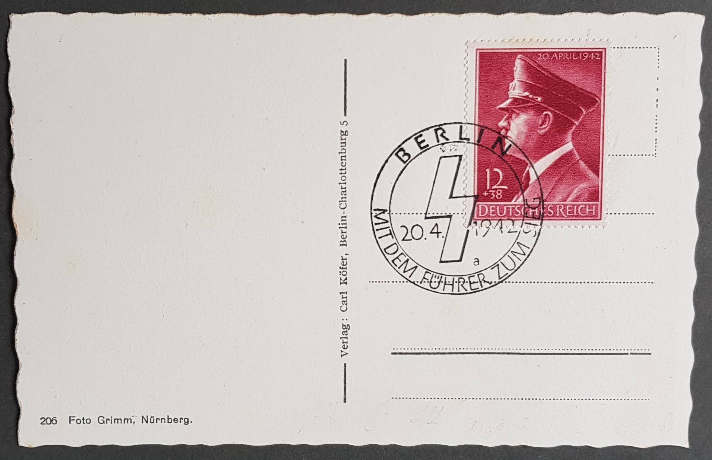 Third Reich Original Nazi Postcard Fuhrer Adolf Hitler | Topics ...