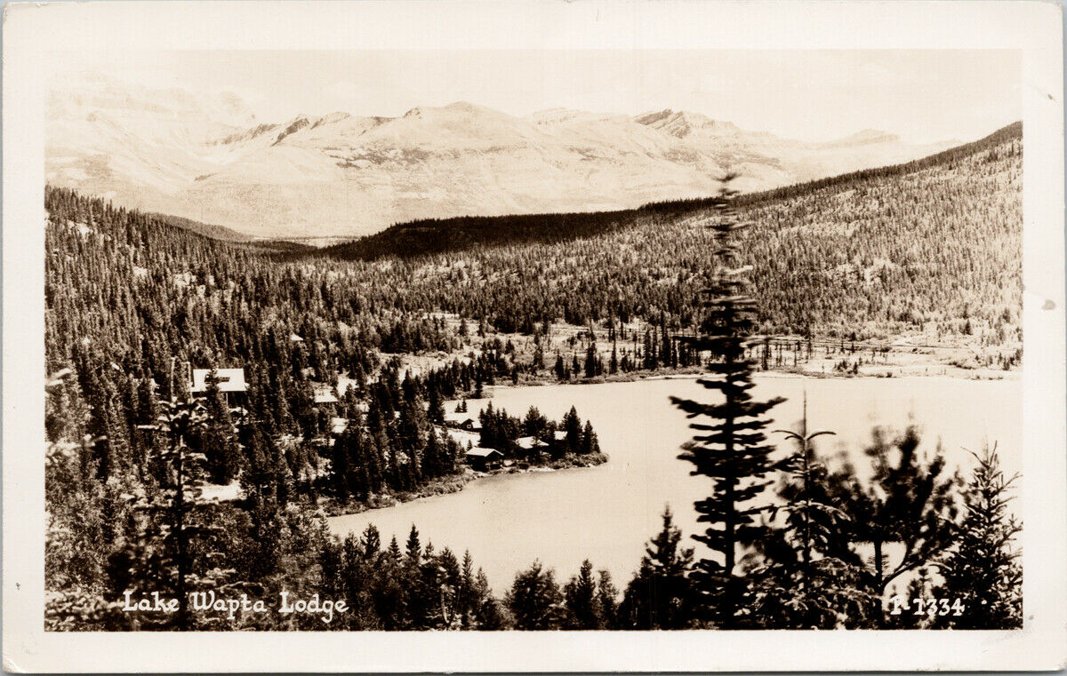 Lake Wapta Lodge Wapta Lake BC Yoho National Park Unused RPPC Postcard ...