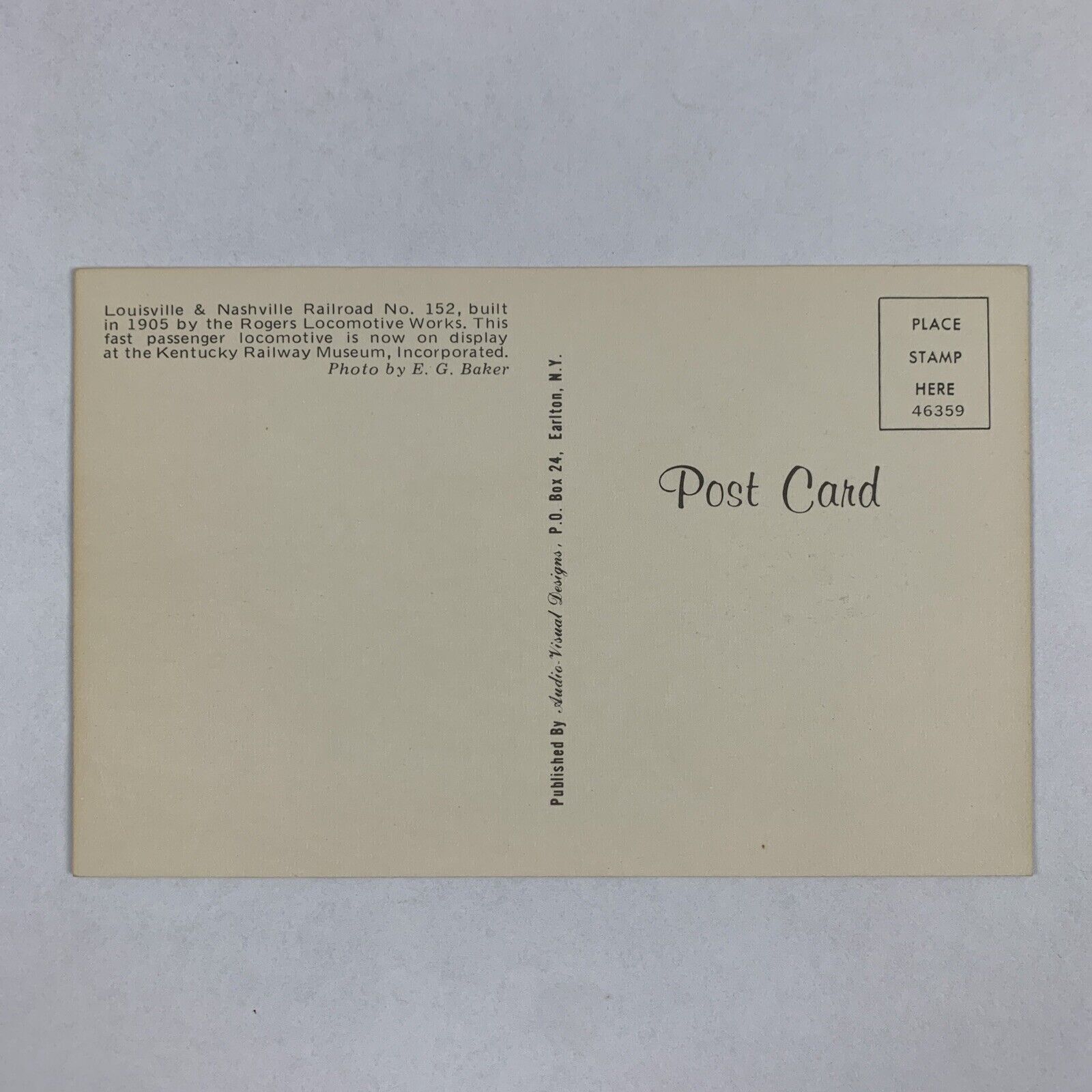 Postcard Railroad Train Louisville Nashville 152 Steam Rogers ...