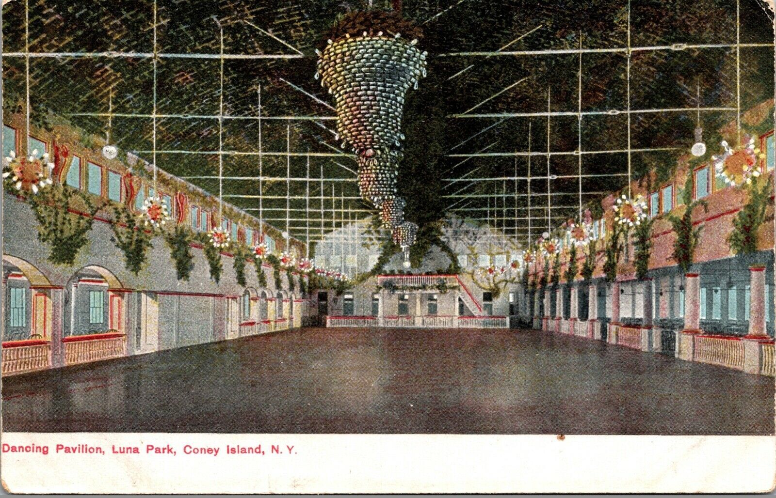 Postcard Dancing Pavilion at Luna Park, Coney Island, New York | United ...