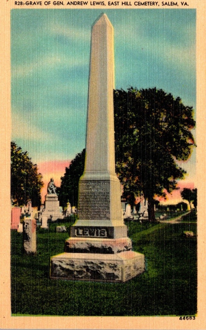 Virginia Salem General Andrew Lewis Grave East Hill Cemetery | United ...