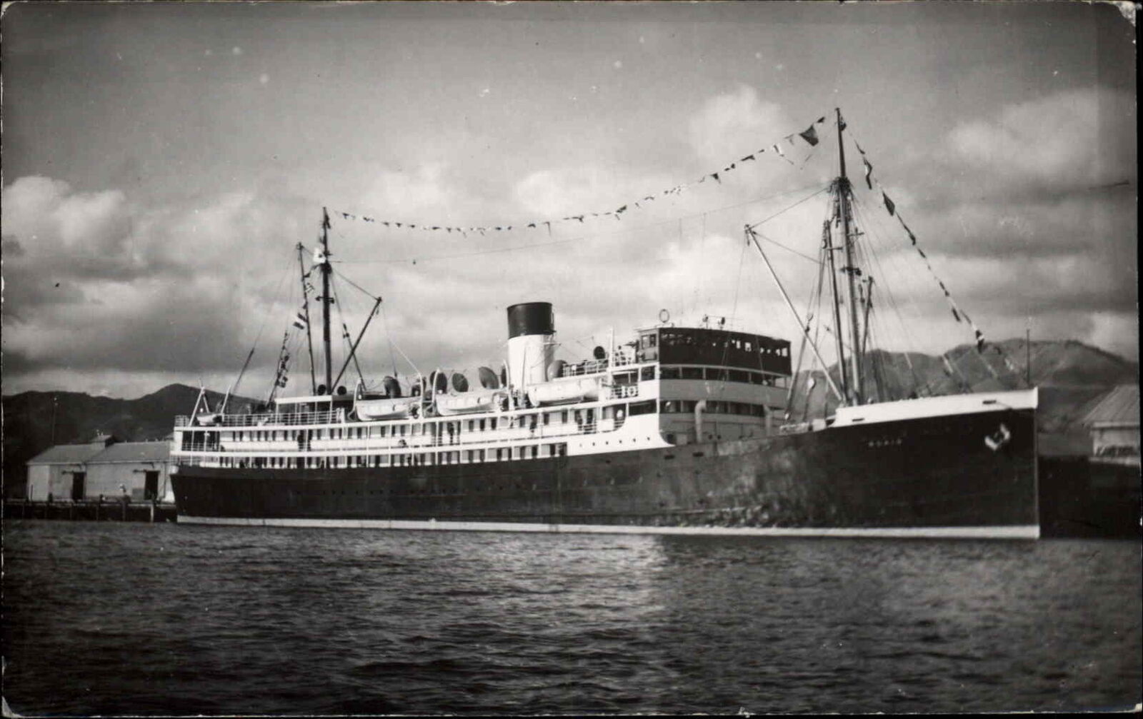 Vintage RPPC NEW ZEALAND NGA10 Steamer Steamship STEAMSHIP Real Photo ...