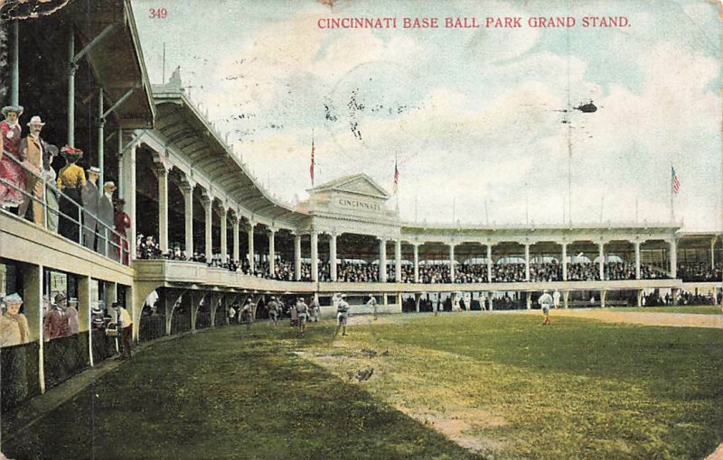 Cincinnati Baseball Palace Of The Fans Grandstand Players 1908 OH DB ...