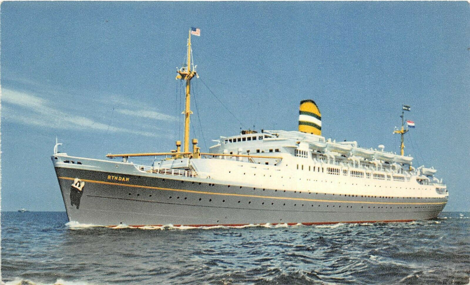 SS Ryndam 1950s Holland America Line Steamship Postcard | Topics ...