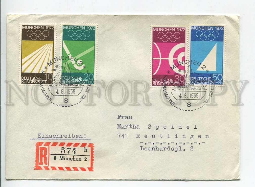 446131 GERMANY 1969 sports Olympics Munich field hockey shooting yachts ...