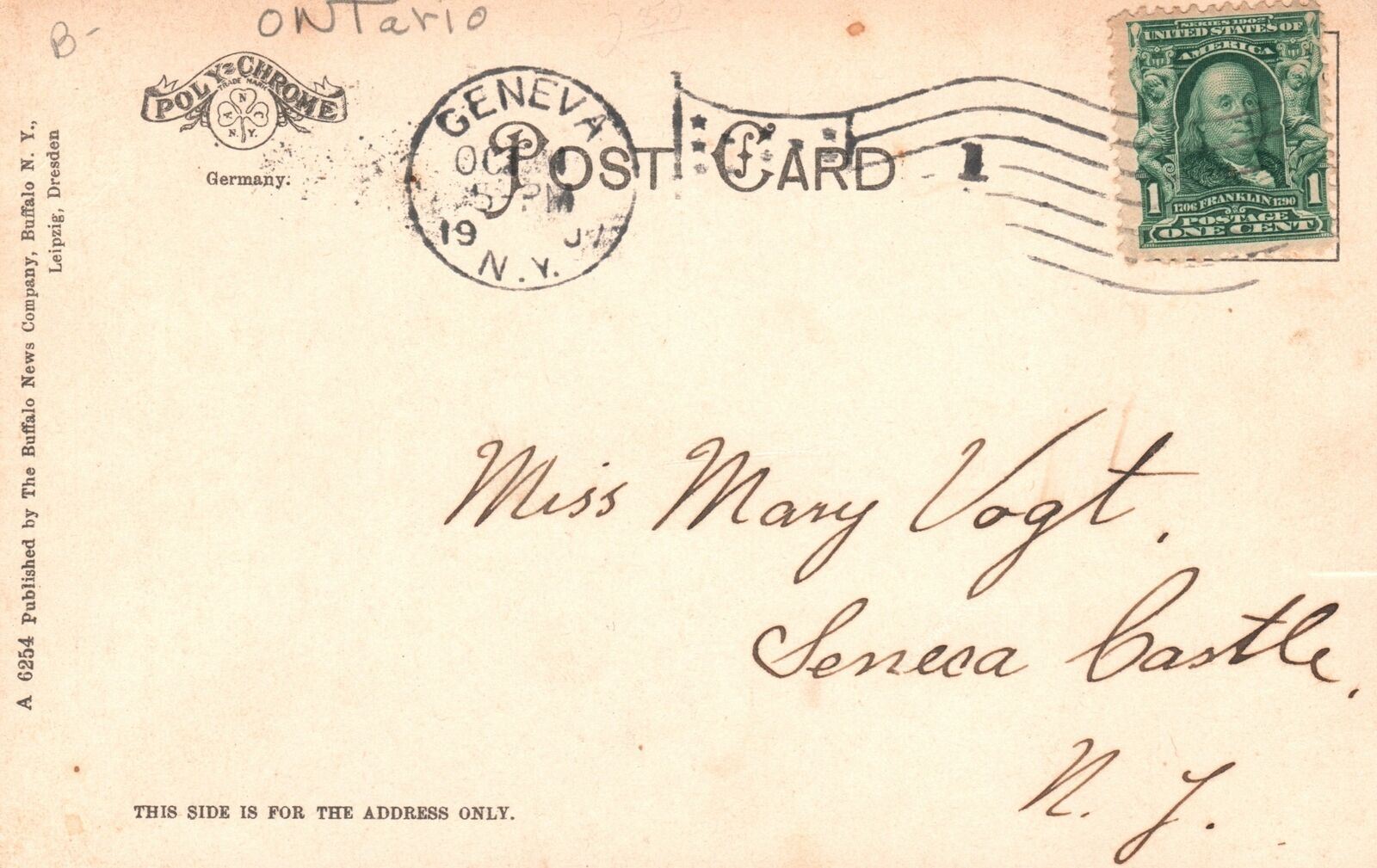 Vintage Postcard 1907 Hobart College Chapel & Library Building Geneva ...