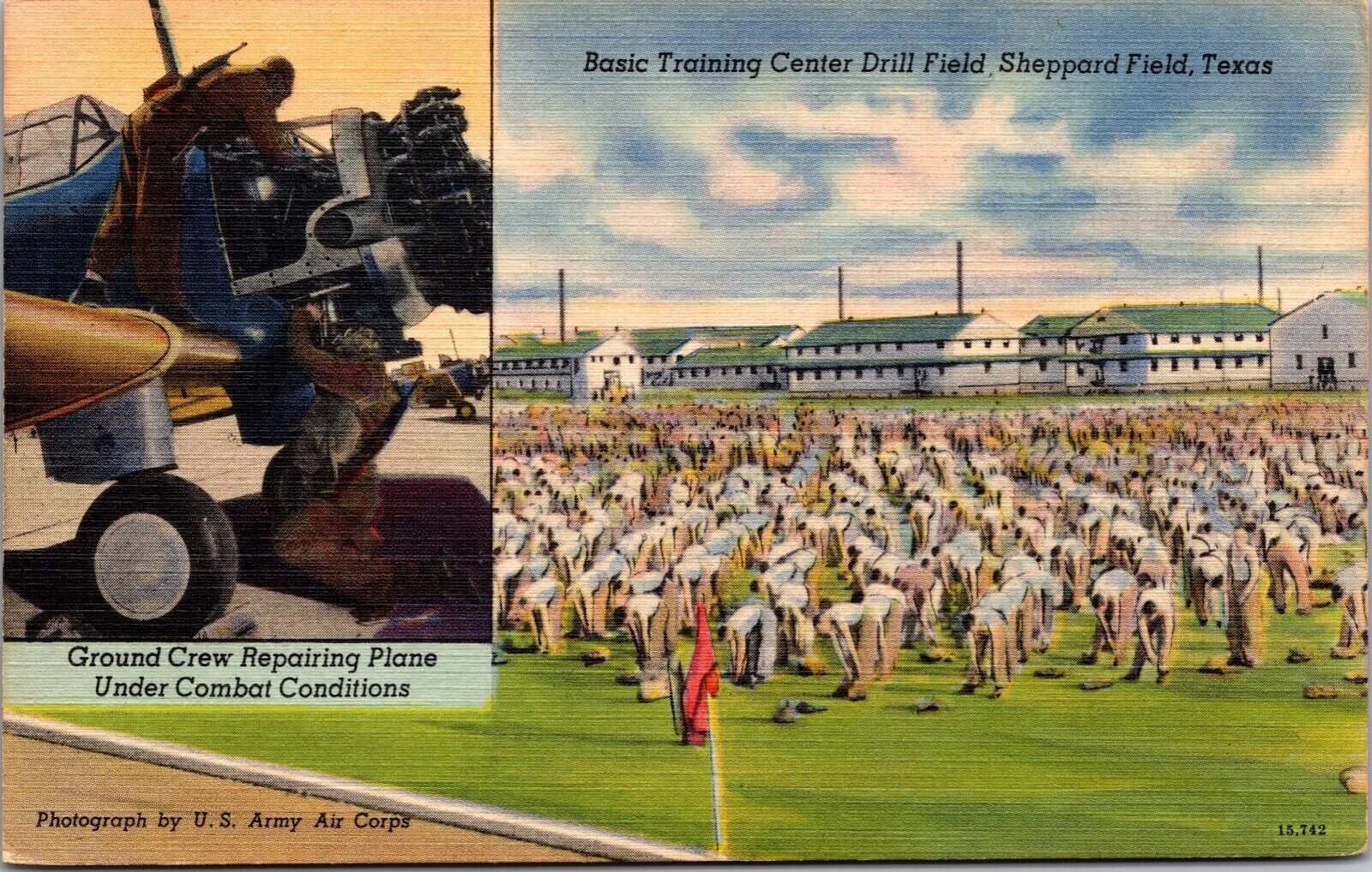 Linen PC Basic Training Center Drill Field Sheppard Field, Texas Ground ...