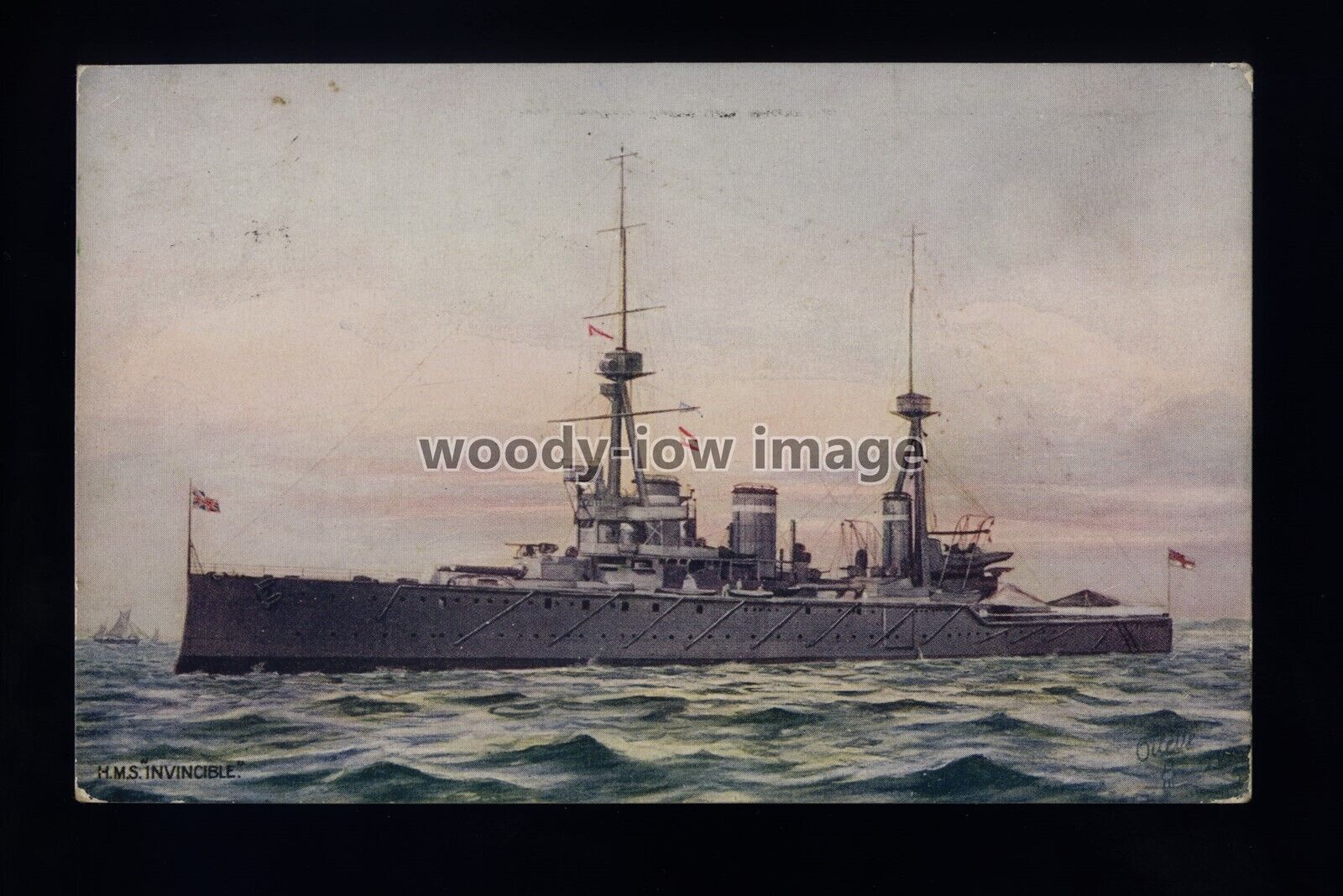 nb0166 - Royal Navy Warship - HMS Invincible - "Our Navy" Tuck's ...