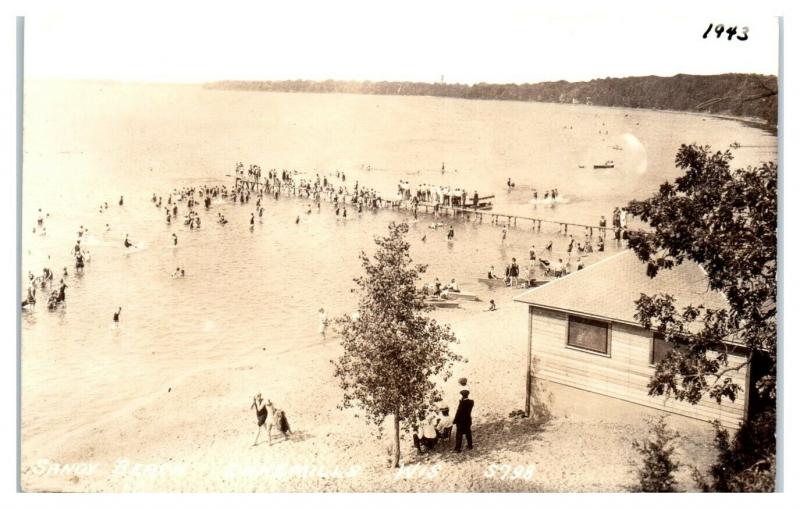 RPPC Sandy Beach, Lake Mills, WI Real Photo Postcard *5J3 | United ...