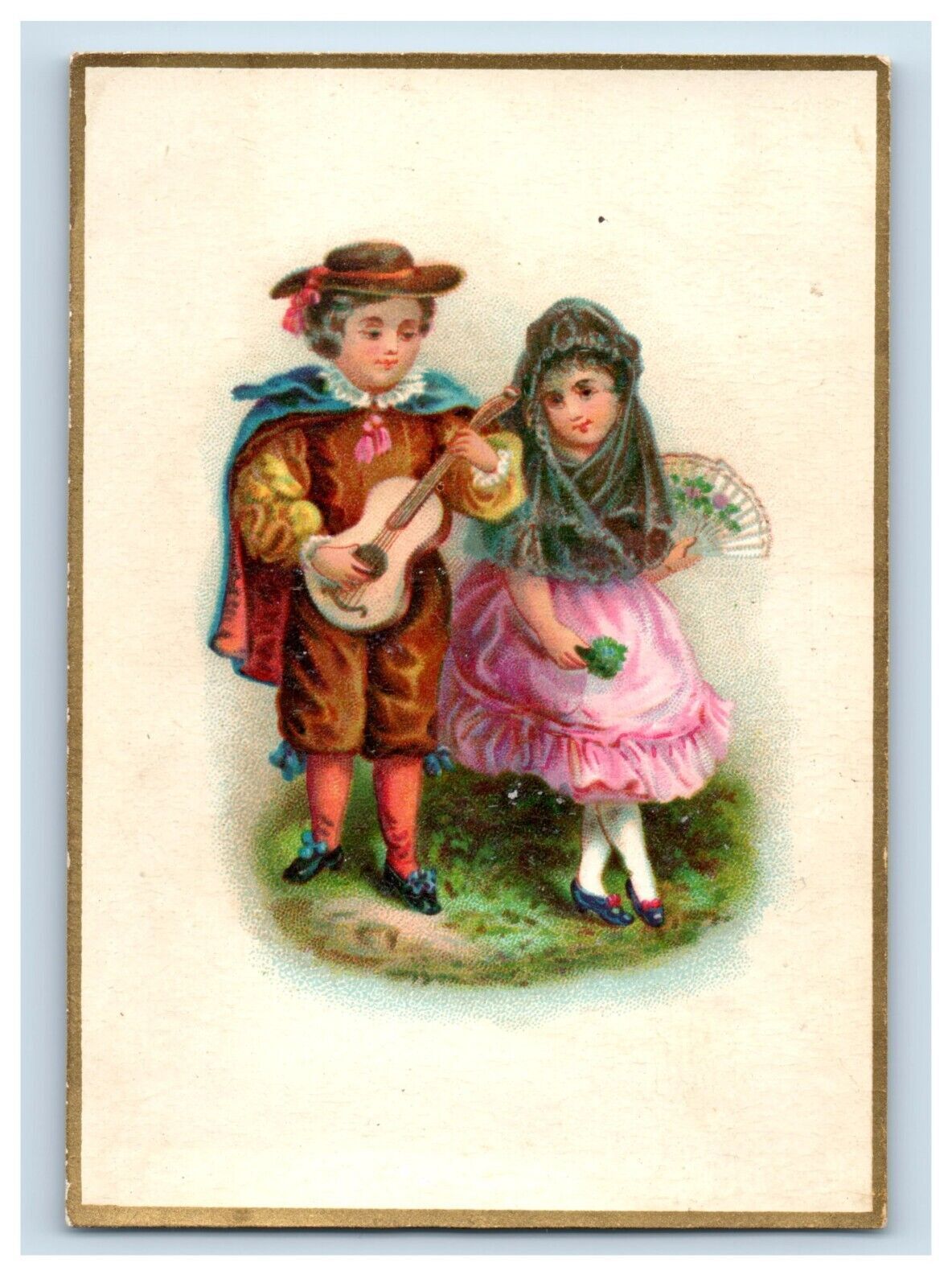 1880s Victorian Trade Cards Children Playing Musical Instruments Lot Of ...