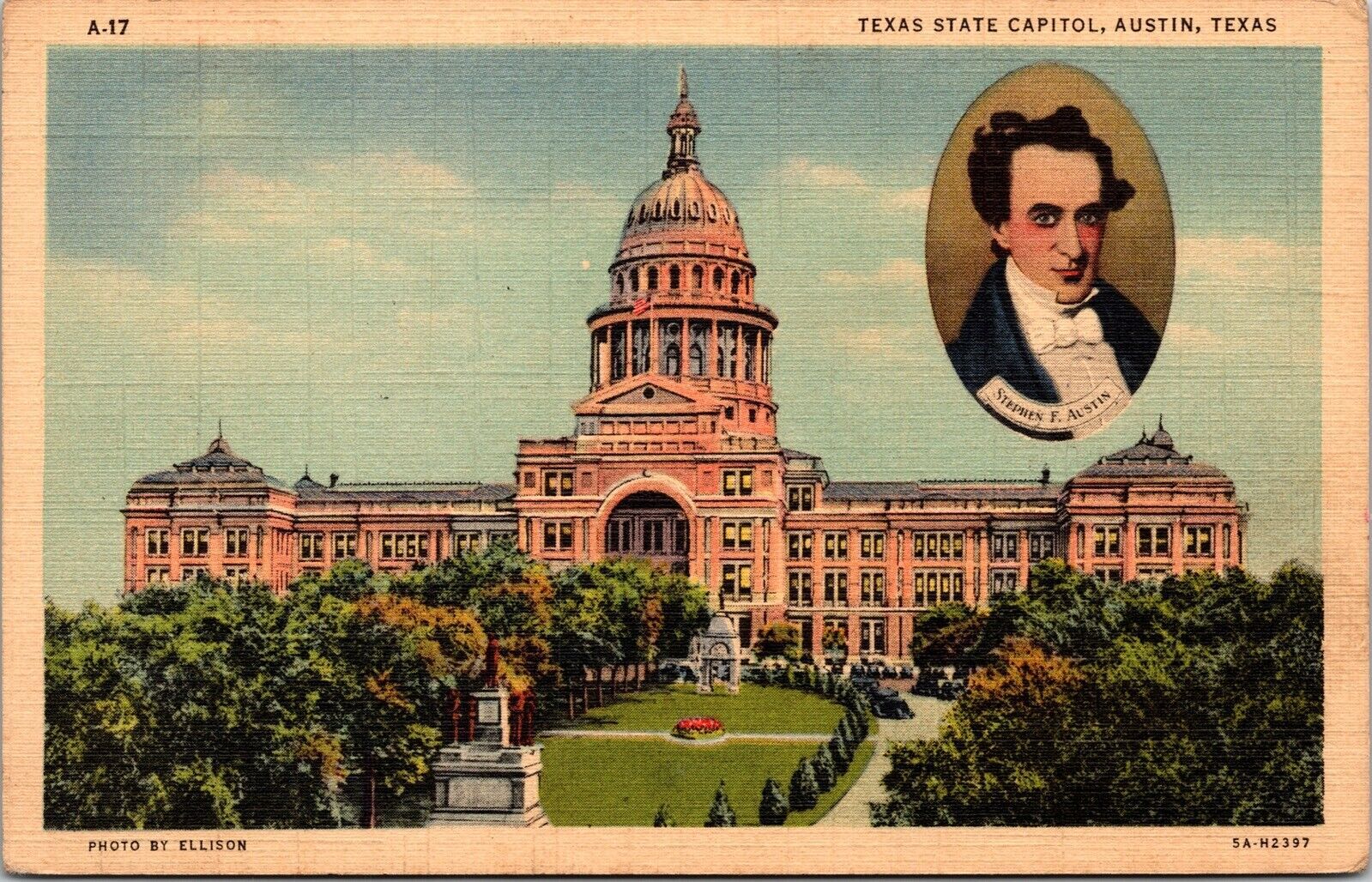 State Capitol Building Front View Austin Texas Stephen Foster Linen ...