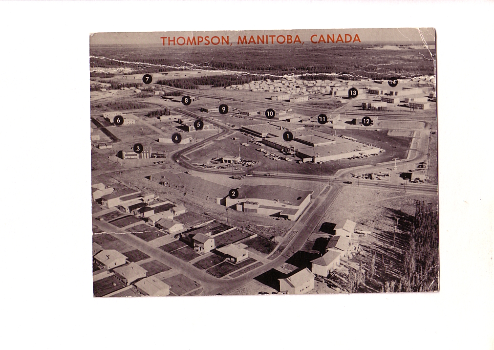 Thompson, Manitoba, Legend of Building Names, Photo Map, Used 1969 ...