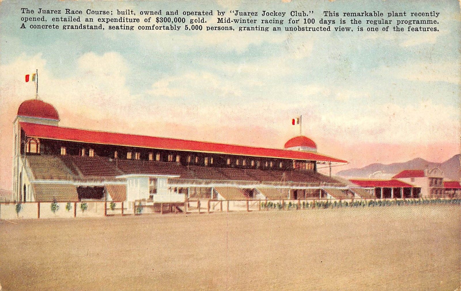 Juarez Mexico c1910 Postcard The Juarez Race Course Grandstand Horse ...