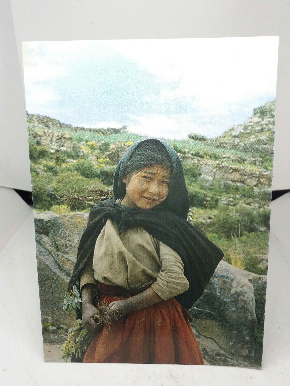 Young Peruvian Girl from Taquile Island Lake.Titicaca Peru Vintage ...