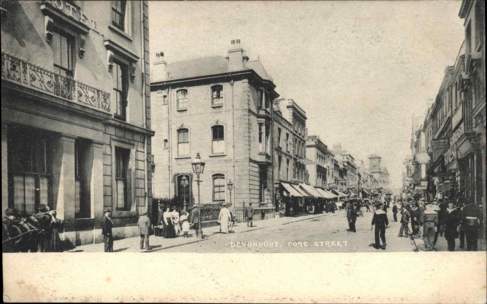 Antique Devonport DEVON Postcard Fore Street Scene | Europe - United ...