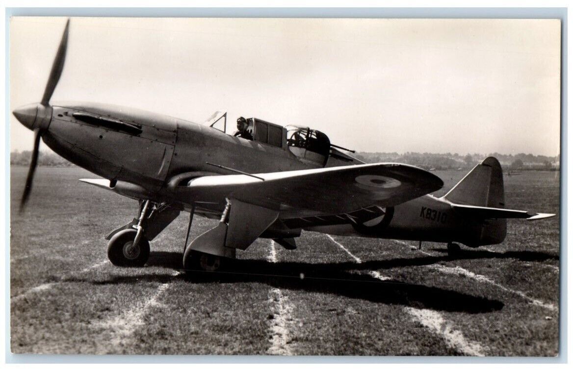 c1940's British RAF Defiant 2-Seater Fighter WWII RPPC Photo Unposted ...