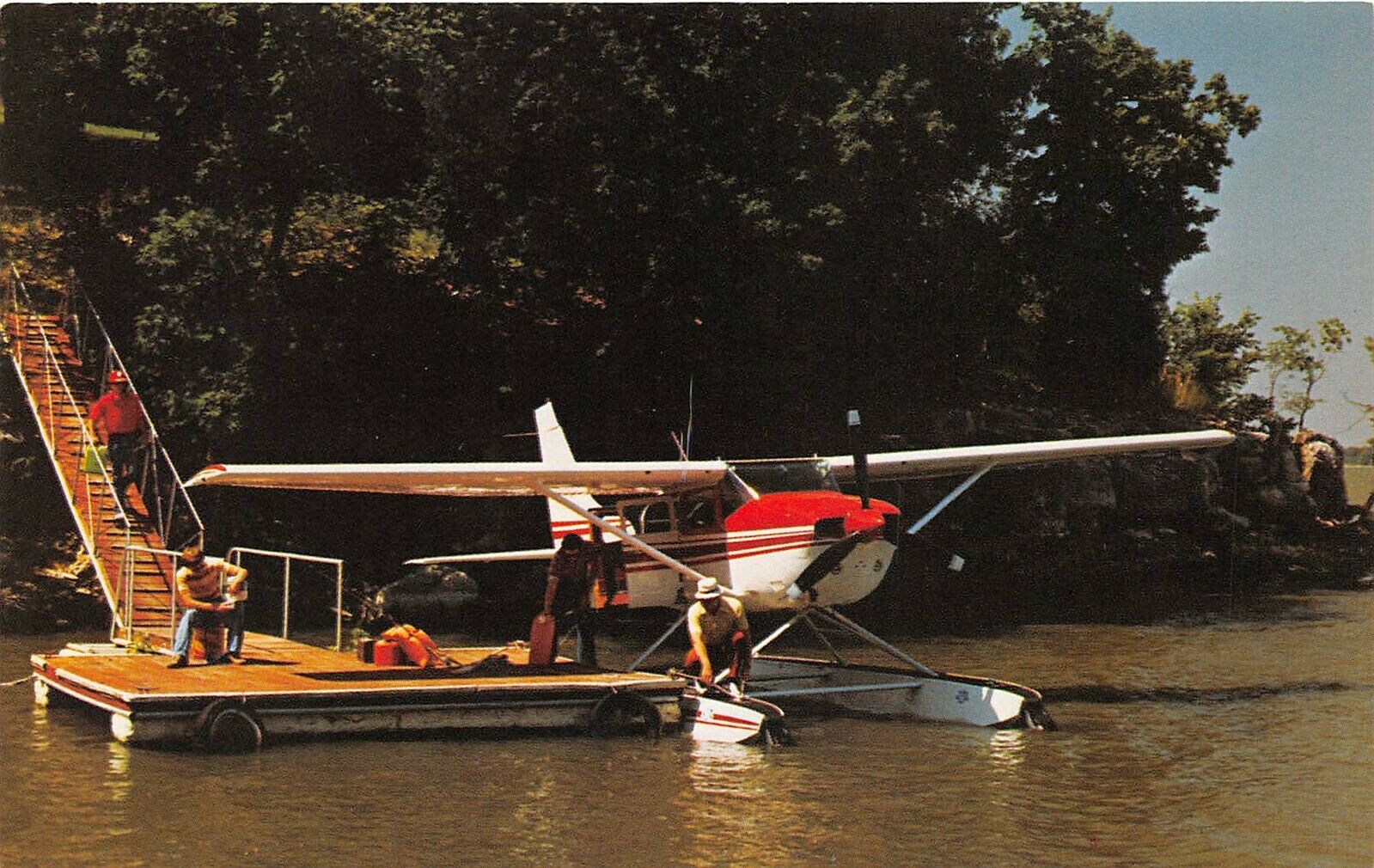 Cessna Turbo Stationair 6 Amphibian Pontoon Airplane 1979 Postcard ...