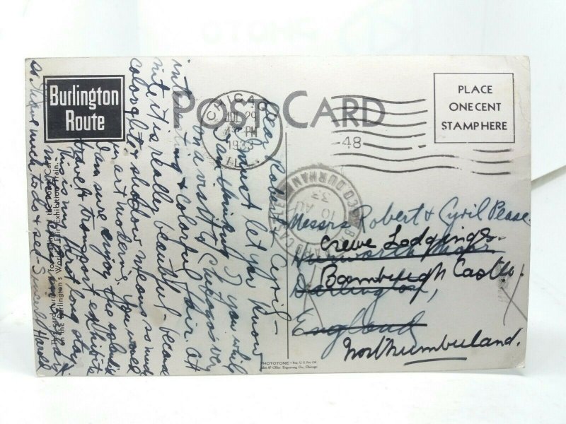 50 Years of Progress in Burlington Locomotives Vintage Railway Postcard ...