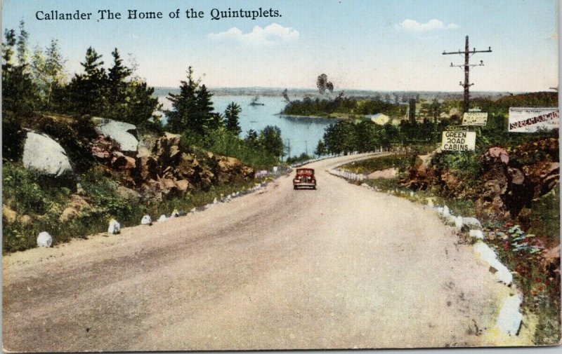 Callander Ontario Home of Dionne Quintuplets Green Road Cabins Sign ...