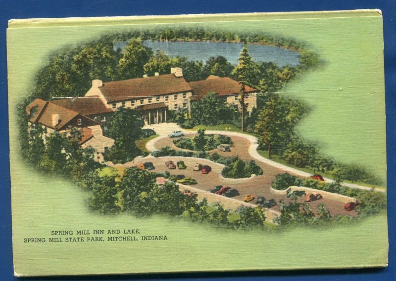 Spring Mill State Park Mitchell Indiana in Hamers Hill linen postcard ...
