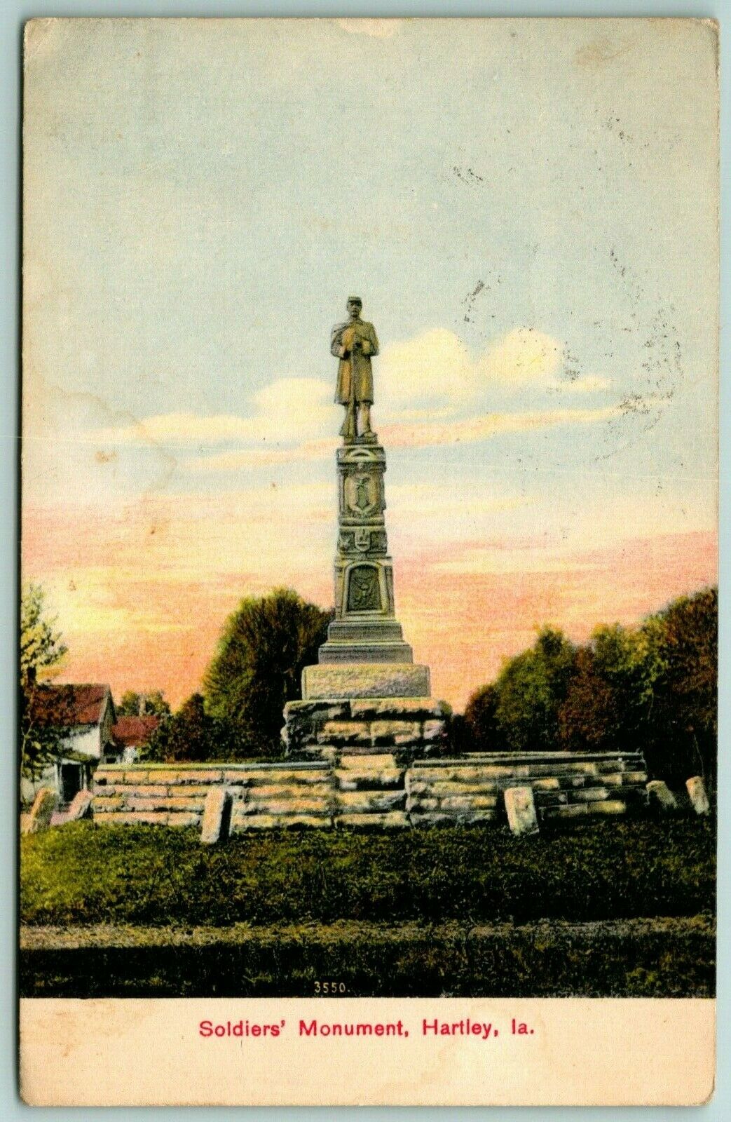 Hartley IA~Civil War Soldiers Monument~Destroyed by Tornado (1945 ...