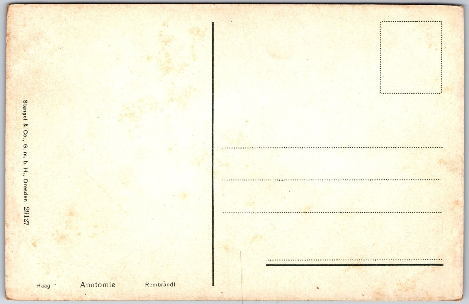 Haag Anatomie Rembrandt The Anatomy Lesson of Dr Nicolaes Tulp Postcard ...
