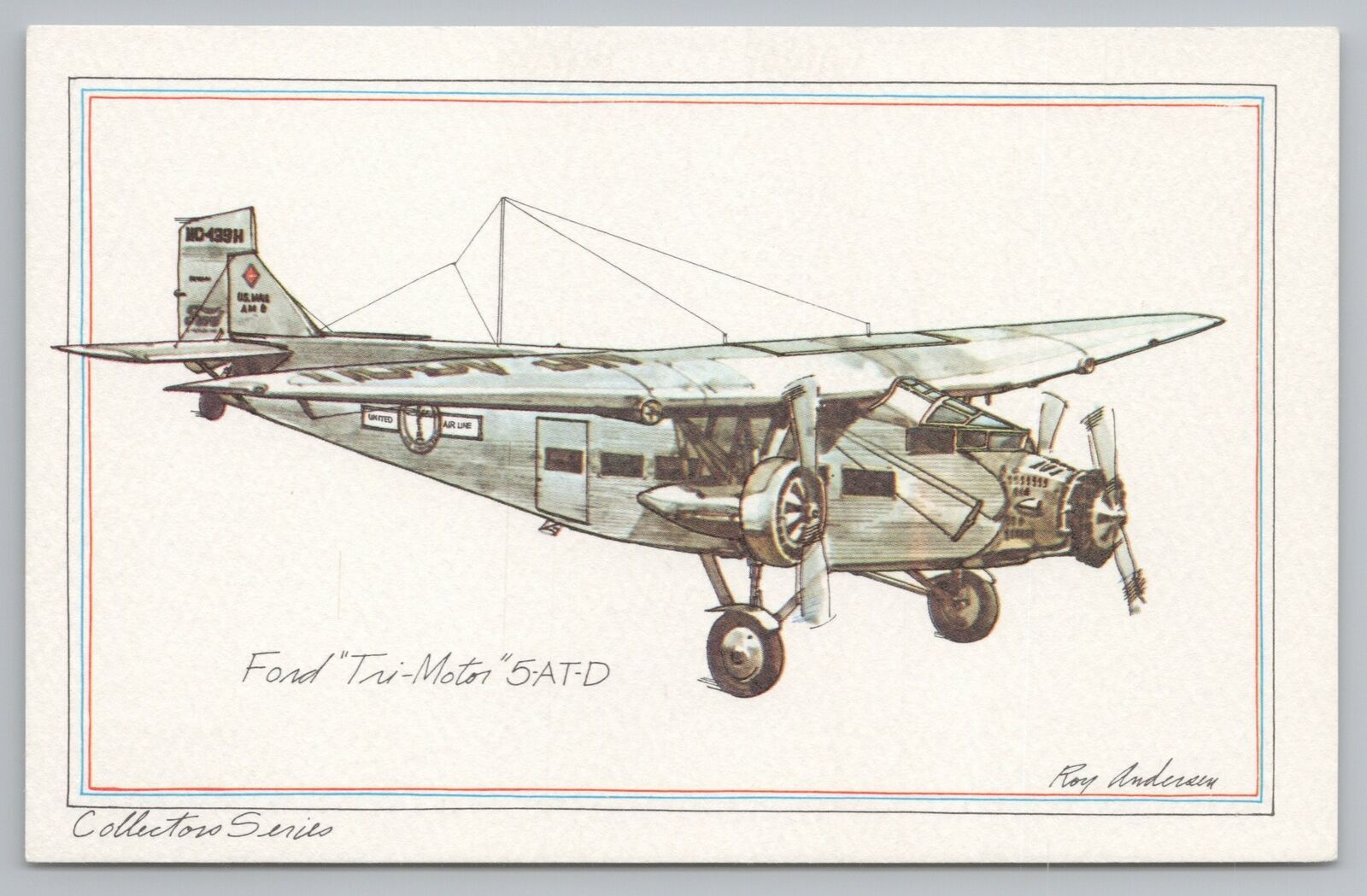 Transportation~Aircraft~Roy Andersen~Ford Tri-Motor 5-AT-D~Pax Plane ...