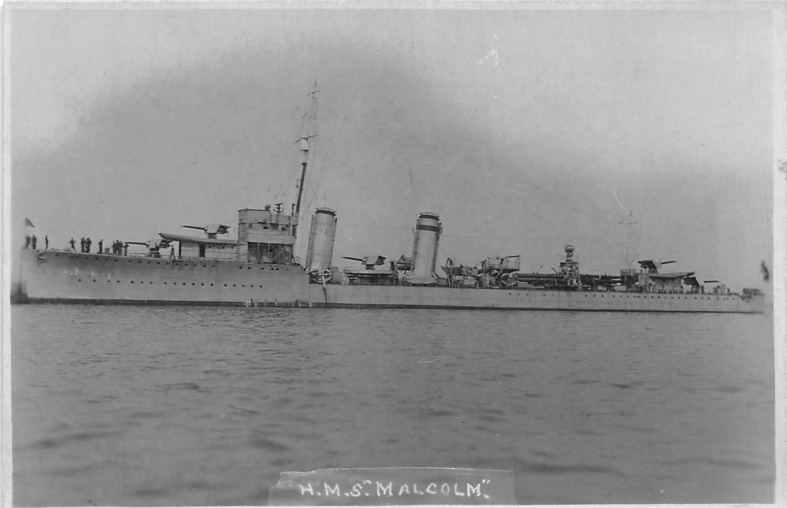 uk40081 hms malcolm real photo uk uk navy army war bateau | Europe ...