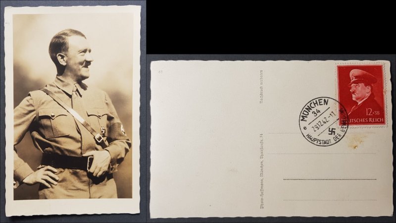 Germany Third Reich Original Propaganda Postcard Fuhrer Adolf Hitler ...