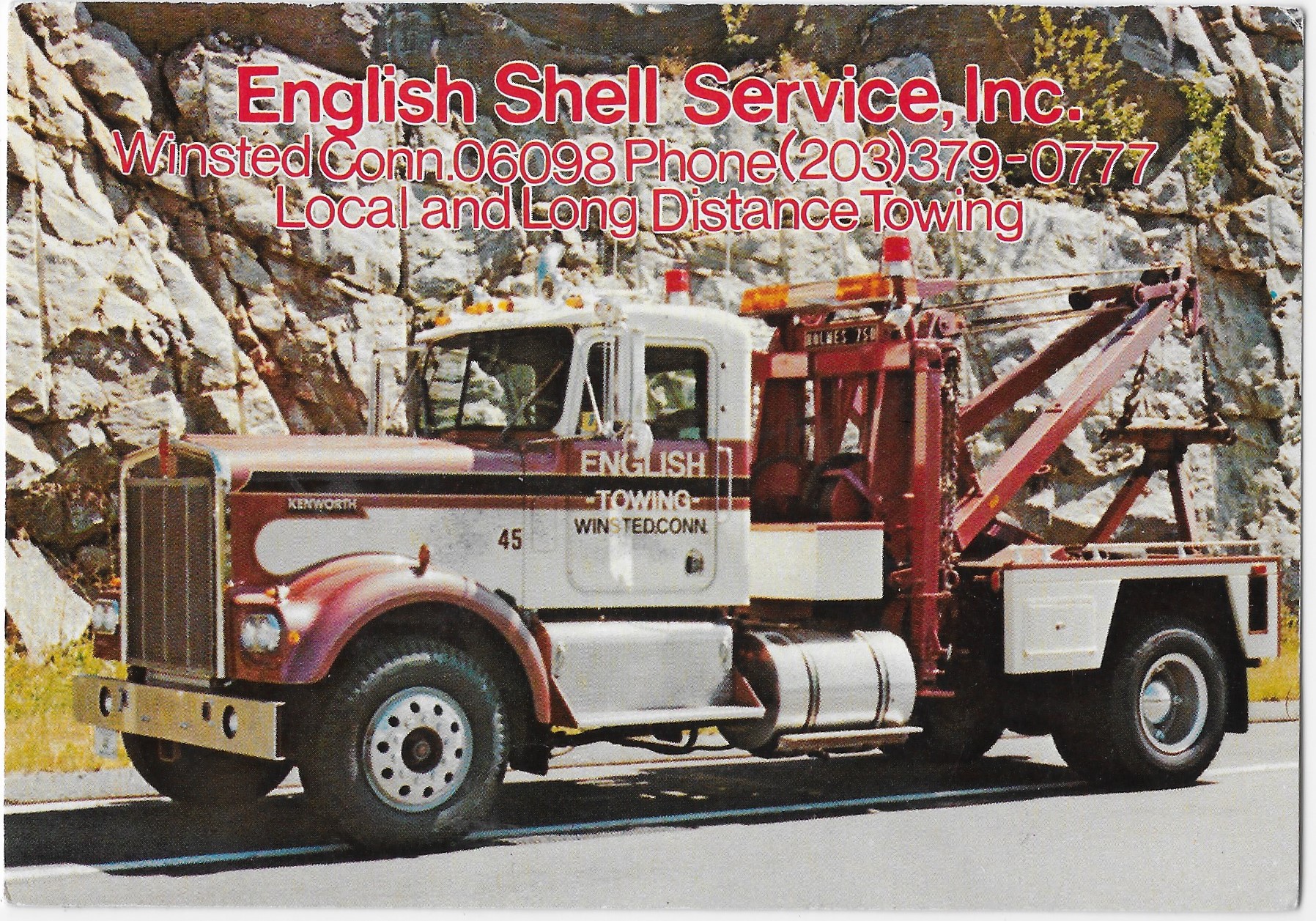 English Shell Towing Service Winsted Connecticut Kenworth Tow Truck 4 ...