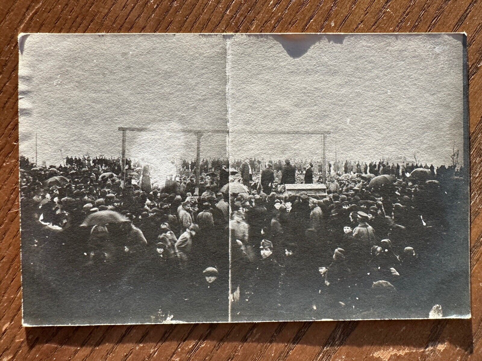 RPPC-EARLY Antique REAL PHOTO Postcard Men Hung For Crimes France WW1 ...